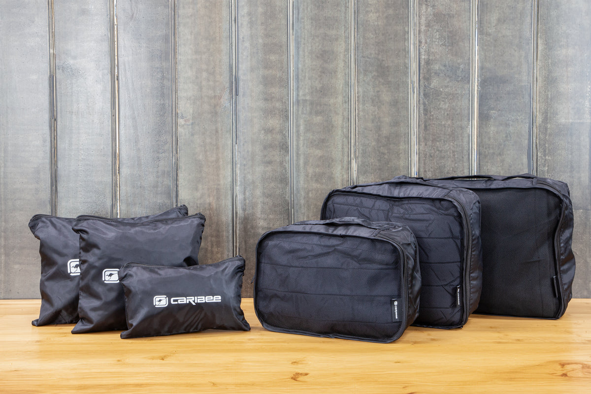 Caribee 6pc Deluxe Packing Cube & Travel Pouch set