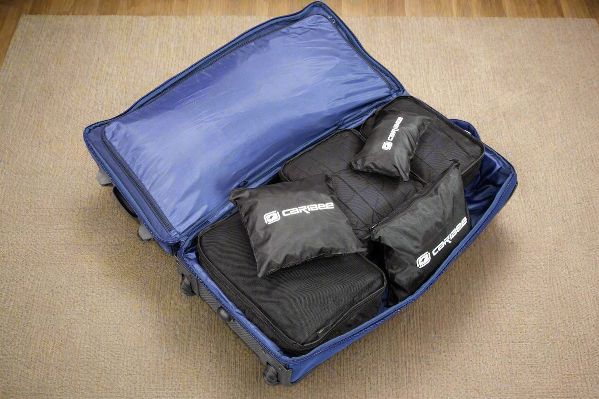 Caribee 6pc Deluxe Packing Cube & Travel Pouch set