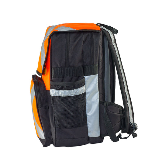 Caribee Pilbara 34L Hi Vis safety backpack with X pattern tape