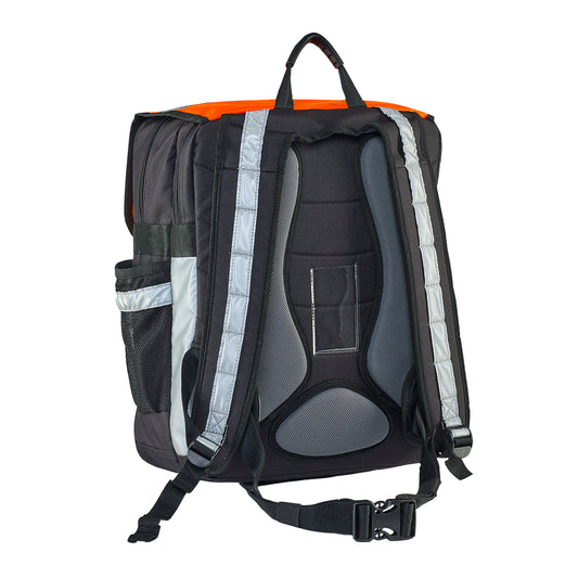 Caribee Pilbara 34L Hi Vis safety backpack with X pattern tape